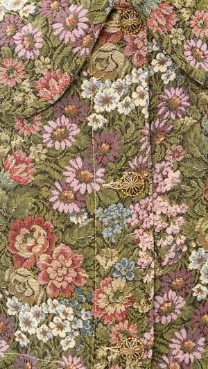 Farm Rio Flower Jacquard Trench Coat