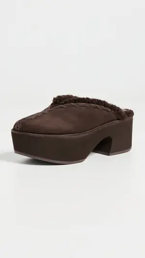 Cult Gaia Tazz Shearling Mules