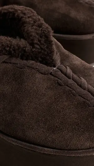 Cult Gaia Tazz Shearling Mules