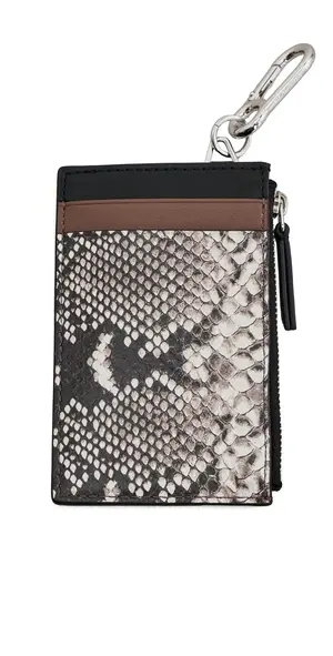 Veronica Beard Snake Embossed Zip Card Holder