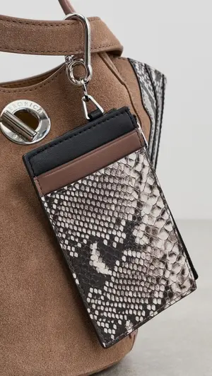 Veronica Beard Snake Embossed Zip Card Holder