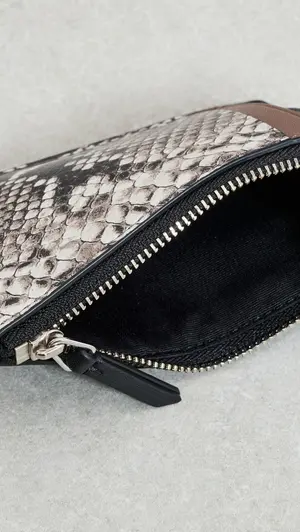Veronica Beard Snake Embossed Zip Card Holder