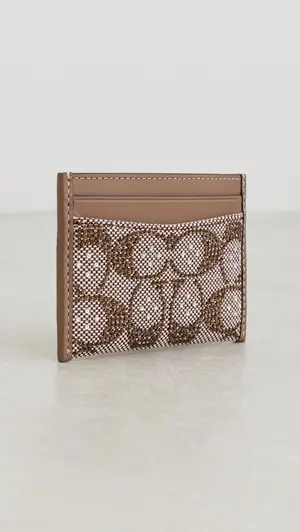 COACH Crystal Signature Jacquard Essential Card Case