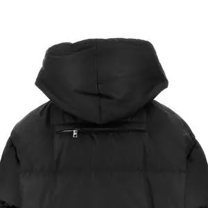 Prada Re-nylon Hooded Down Jacket With Rear Pocket