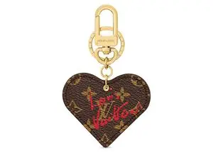 LOUIS VUITTON Limited Edition Heart Key Holder And Bag Charm Fall In Love