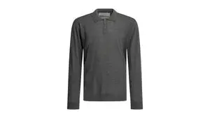 GOLDEN GOOSE Wool Polo Shirt Sweater - Grey