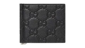 Gucci Gg Imprint Money Clip Wallet - Black