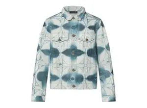 LOUIS VUITTON Tie Dye Monogram Denim Jacket - White/green