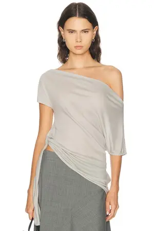 ST. AGNI Fine Jersey Off Shoulder Top