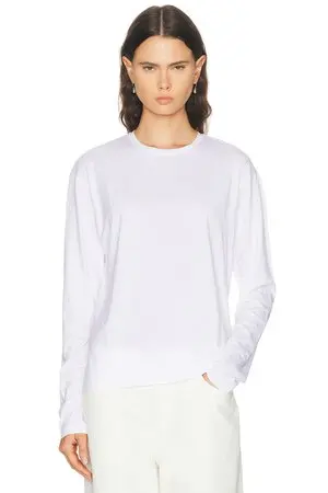 TOTEME Classic Long Sleeve Tee - White