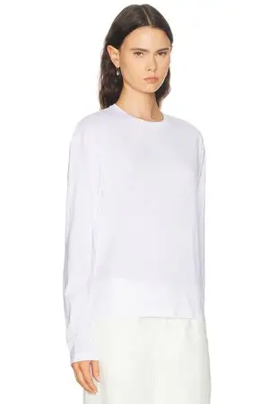 TOTEME Classic Long Sleeve Tee - White
