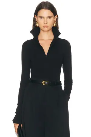 MUGLER Quarter Zip Top