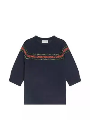Dries Van Noten Embroidered Wool Sweater