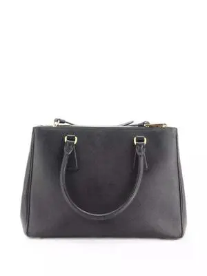 Prada Galleria Double Zip Saffiano Leather Small Tote Bag