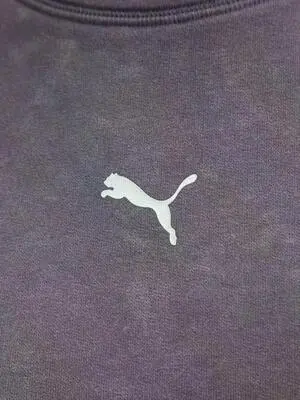 PUMA Logo Print Cropped Sweater
