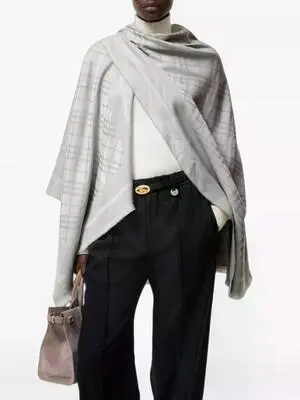 Burberry Check Wool Cashmere Cape
