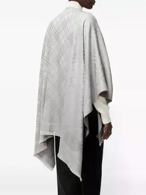 Burberry Check Wool Cashmere Cape