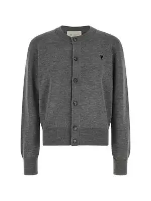 AMI Paris De Coeur Wool Cardigan