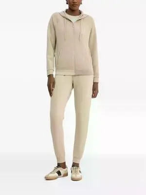 Armani Exchange Rhinestone Logo Embellished Track Pants - Neutrals