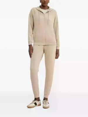 Armani Exchange Rhinestone Logo Embellished Track Pants - Neutrals