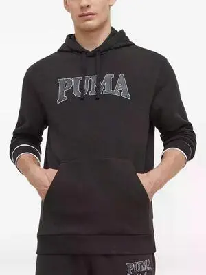 PUMA Logo-print Drawstring Hoodie - Black