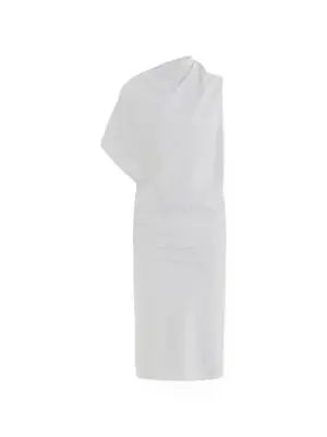 BELLE ANNA Midi Reverie Draped Asymmetric Dress