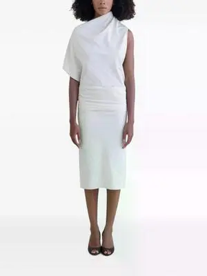 BELLE ANNA Midi Reverie Draped Asymmetric Dress