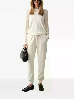 Armani Exchange Rhinestone Logo Track Pants - Neutrals