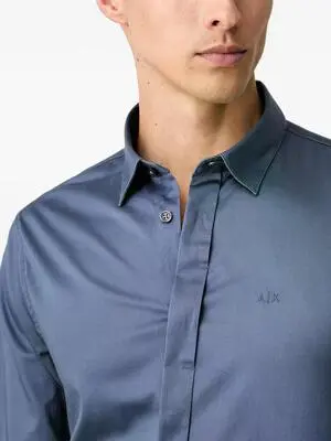Armani Exchange Logo-embroidered Slim-fit Shirt