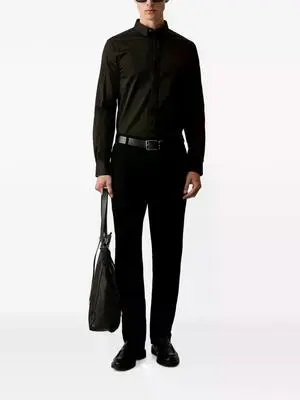 Armani Exchange Logo-embroidered Concealed-fastening Shirt