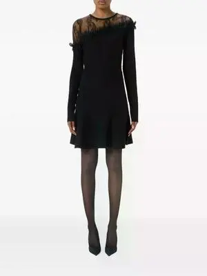 Blumarine Lace-panelled Ruffled Midi Dress