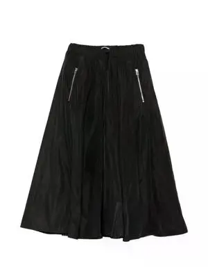 SUSANNE BOMMER Drawstring-waist Zip-pocket Skirt - Black
