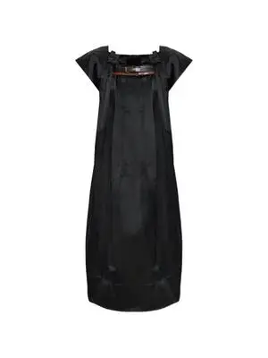 Marni Belted-detail Pleated Midi Dress - Black