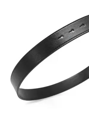 Maje Leather Belt With Oval Buckle