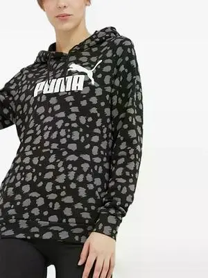 PUMA Leopard Print Drawstring Hoodie