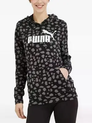PUMA Leopard Print Drawstring Hoodie