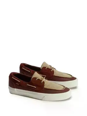 VANS Suede Panelled Boat Shoes - Red