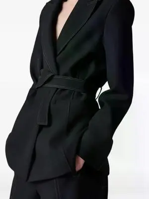 Paul Smith Belted Jacket With Contrast Top Stitching