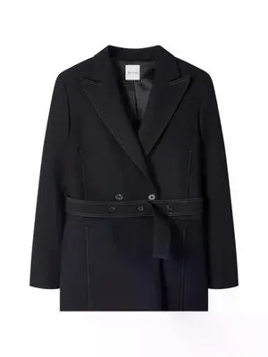 Paul Smith Belted Jacket With Contrast Top Stitching