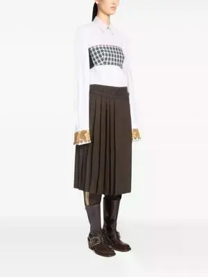 Dries Van Noten Cotton Flannel Bandeau Top