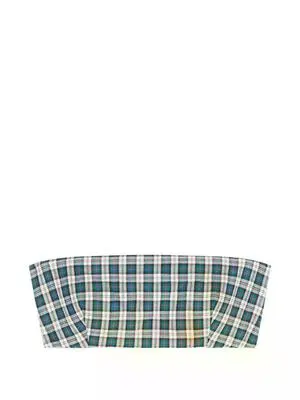 Dries Van Noten Cotton Flannel Bandeau Top