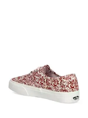 VANS Floral Print Lace-up Sneakers - Red