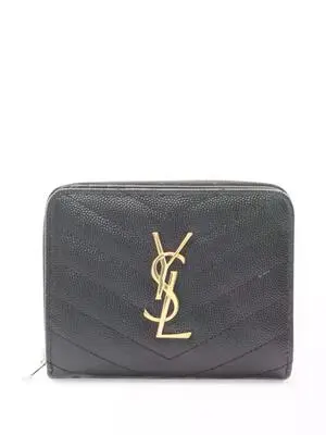 Saint Laurent 2020s Cassandre Matelassè Bi-fold Wallet - Black