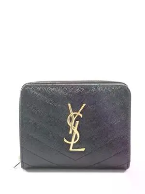 Saint Laurent 2020s Cassandre Matelassè Bi-fold Wallet - Black