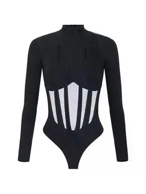 Elisabetta Franchi Knit Bustier Bodysuit