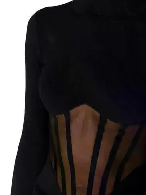 Elisabetta Franchi Knit Bustier Bodysuit