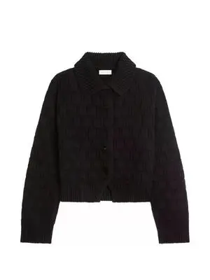 Dries Van Noten Textured Wool Cardigan With Puff Stitch Detail
