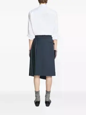 Dries Van Noten Pleated Wool Kilt