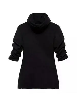 7 For All Mankind Mini Ruched High-neck Dress