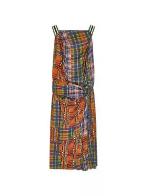 Dries Van Noten Draped Viscose Dress - Orange